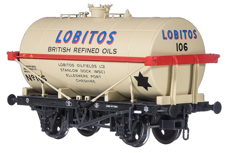 Dapol 4F-058-005 14T Tank Wagon Class A Lobitos (Blue/ Red shade) Stone 107 – Rails of Sheffield