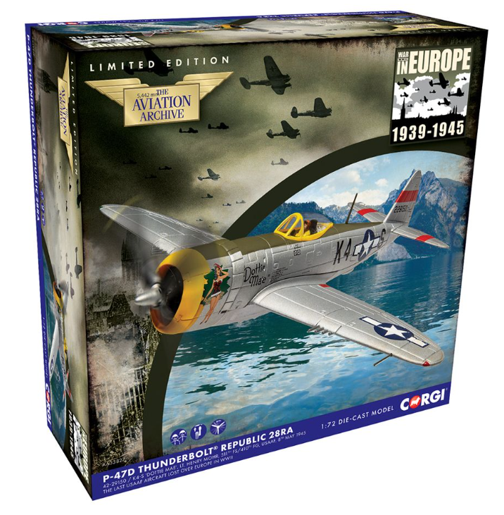 Corgi AA33827 Republic P-47D Thunderbolt, 'Dottie Mae' – Rails of Sheffield