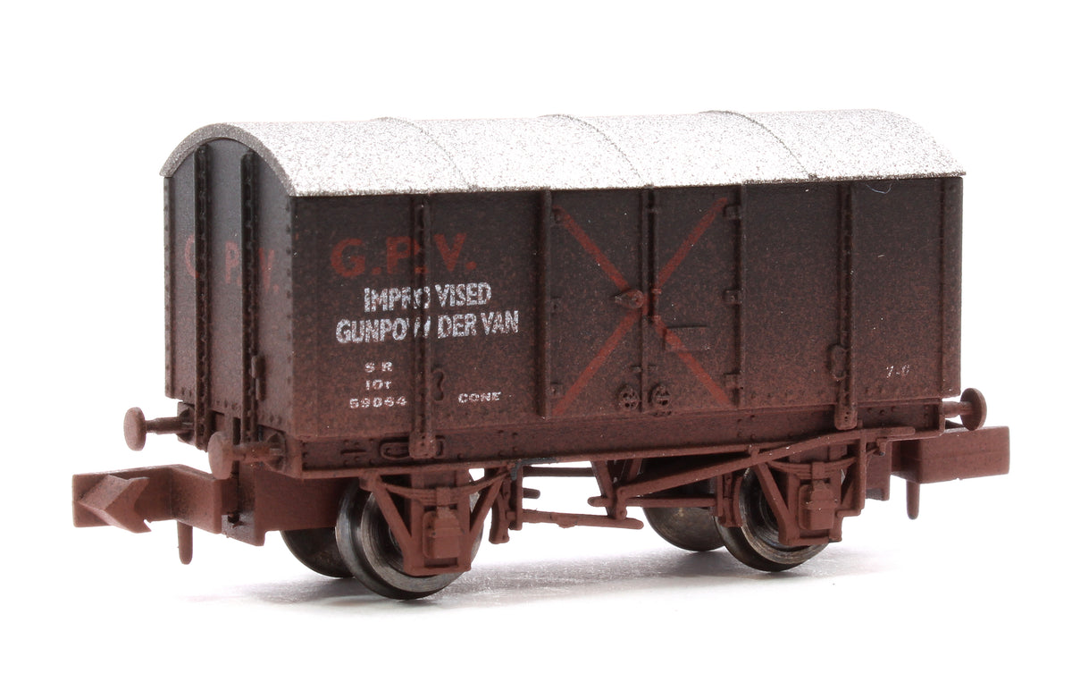 Dapol 2F-013-086 Gunpowder Van SR Improvised GVP 59064 - Weathered – Rails of Sheffield