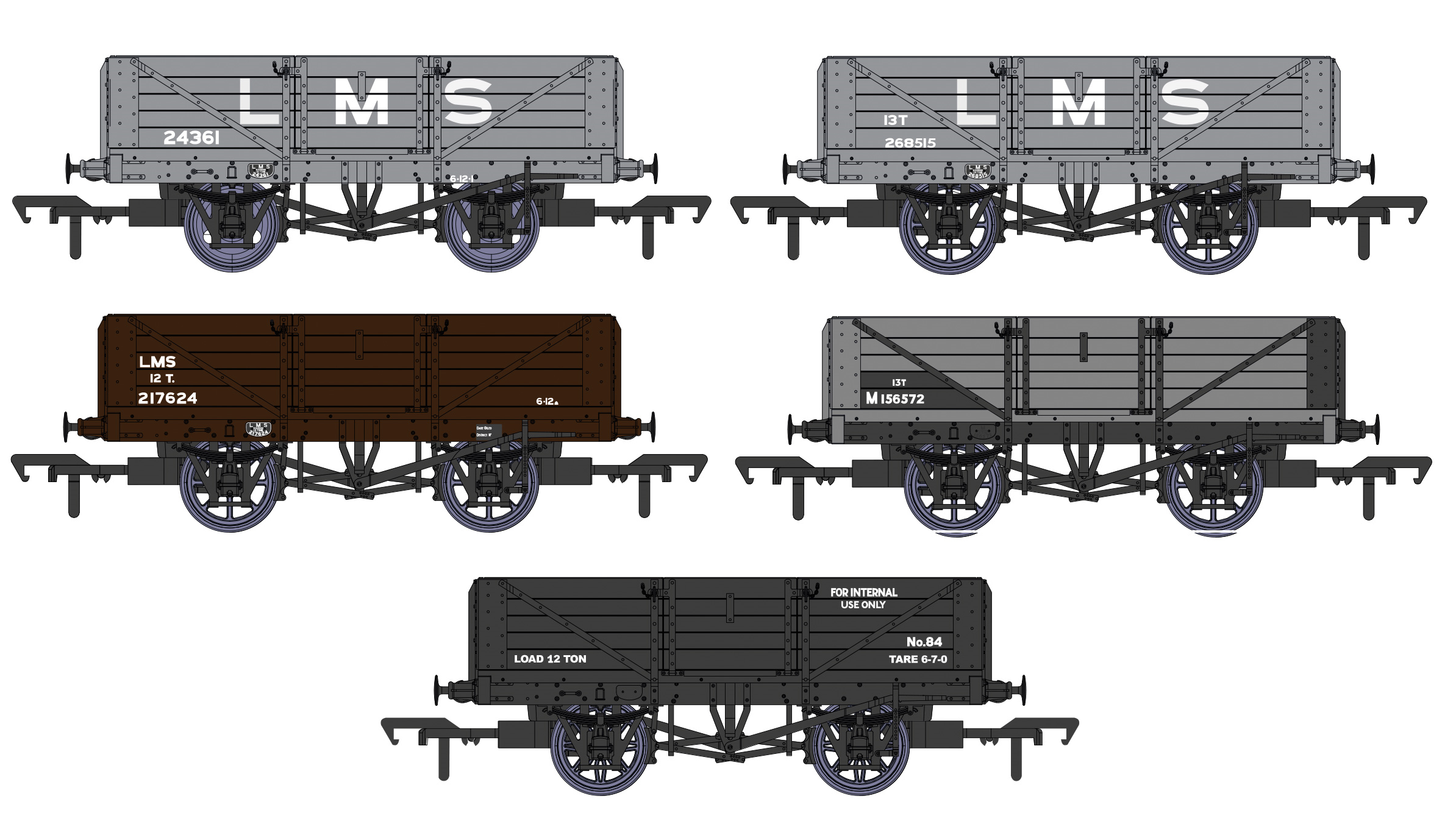 LMS Open Wagon in OO Gauge – Rails