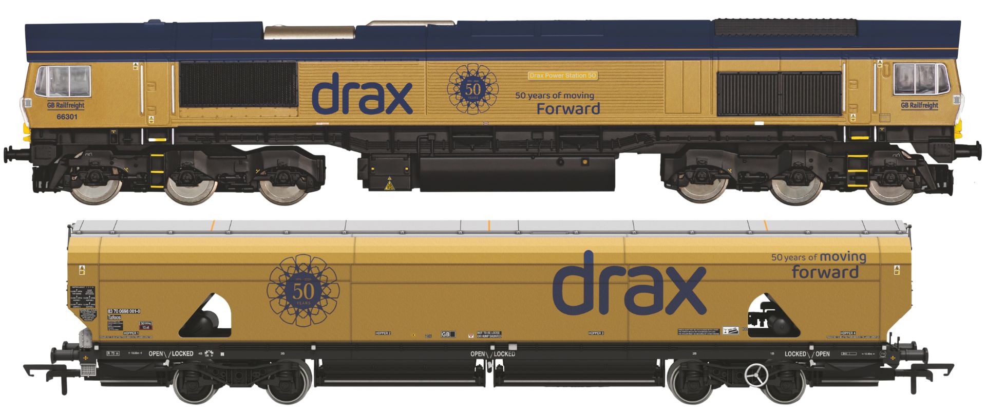 ⭐️ Hornby Announce Special Edition Gold Drax Vehicles – Rails