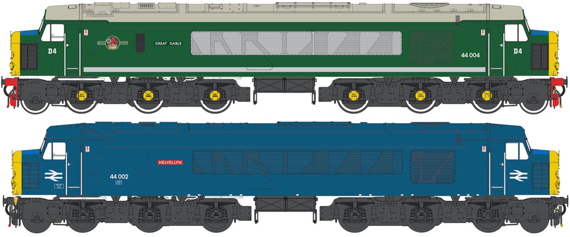 🚆 Heljan OO Gauge Class 44 'Peak' Livery Artwork – Rails