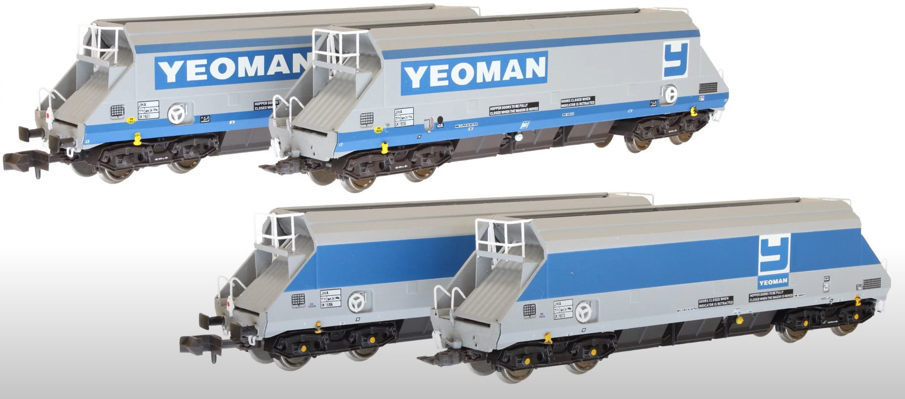N Gauge O & K Foster Yeoman Hoppers – Rails