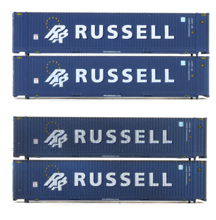 N Gauge 45ft Hi Cube Russell Containers – Rails