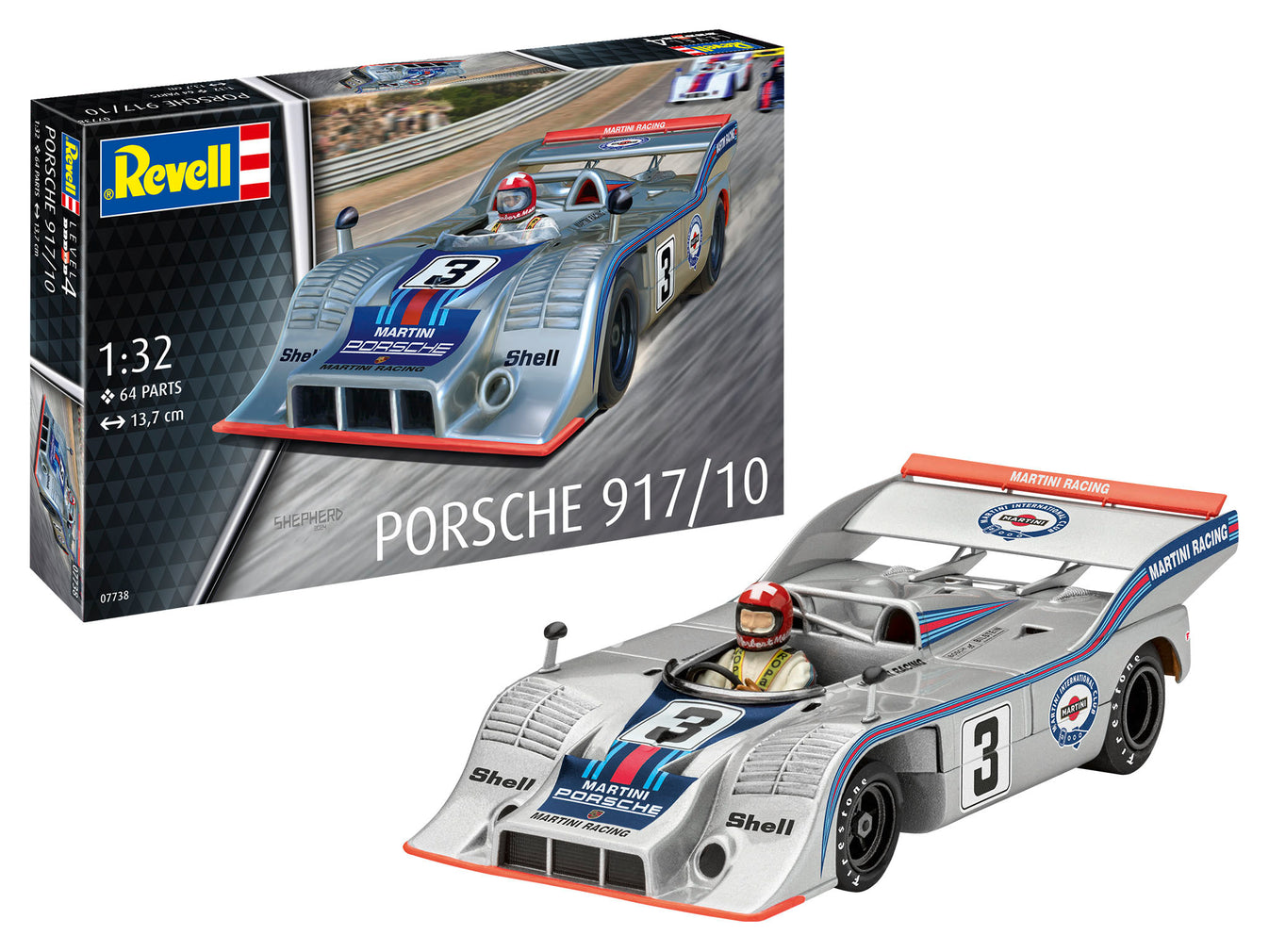 Revell 07738 Porsche 917 Model Kit – Rails