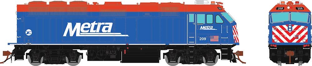 Rapido Trains Inc. 083702 HO F40PHM-2: Metra - Blue Scheme: – Rails