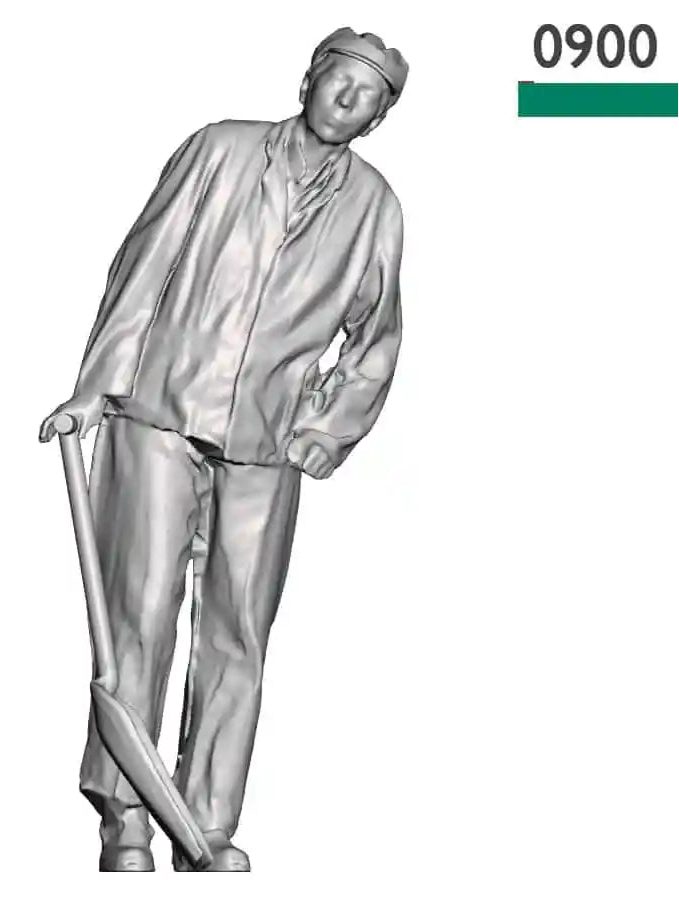 Modelu 0900-148 N Gauge Loco Specific Crew - GWR Fireman – Rails