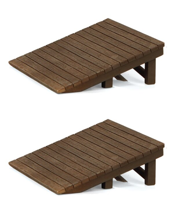 Scenecraft 42-0011 Wooden platform Ramps (x2) – Rails