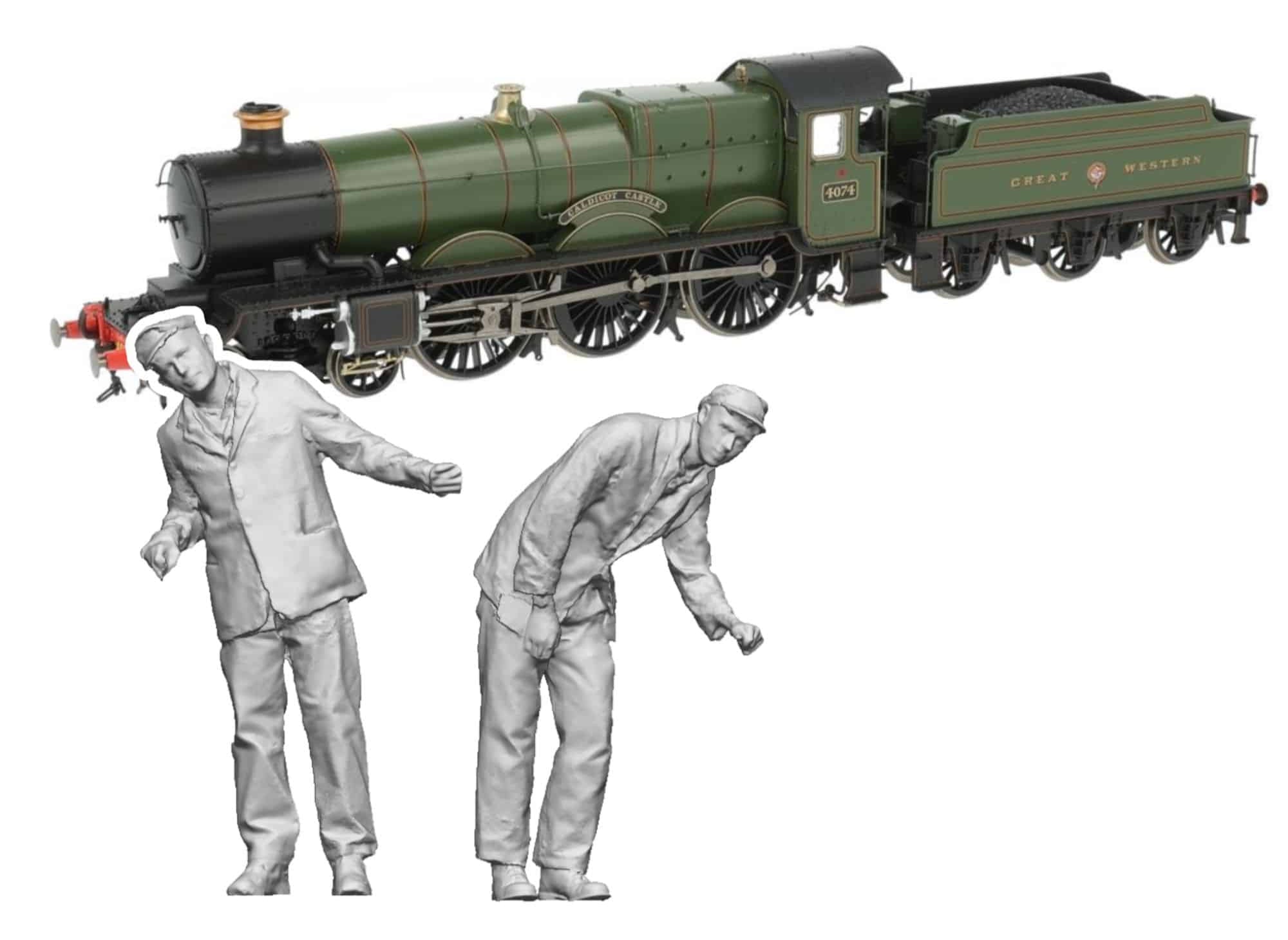 Modelu 11404-076 OO Gauge Loco Specific Crew - GWR Castle – Rails