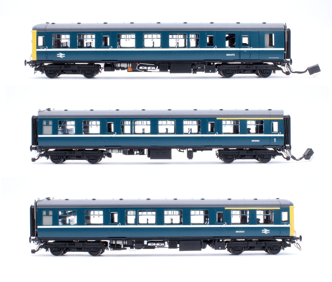 Heljan 1454 Class 104 3 Car DMU M50472/M59180/M50524 BR Blue – Rails