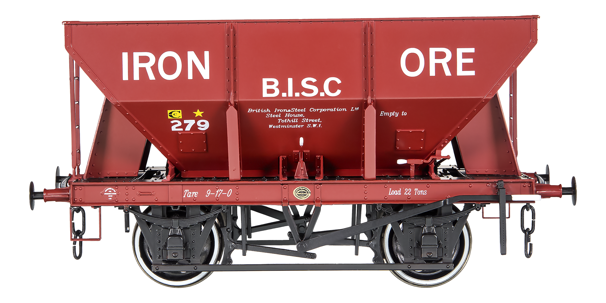 Dapol 7F-033-006 24T Steel Ore Hopper Red Oxide 279 Iron Ore BISC ...