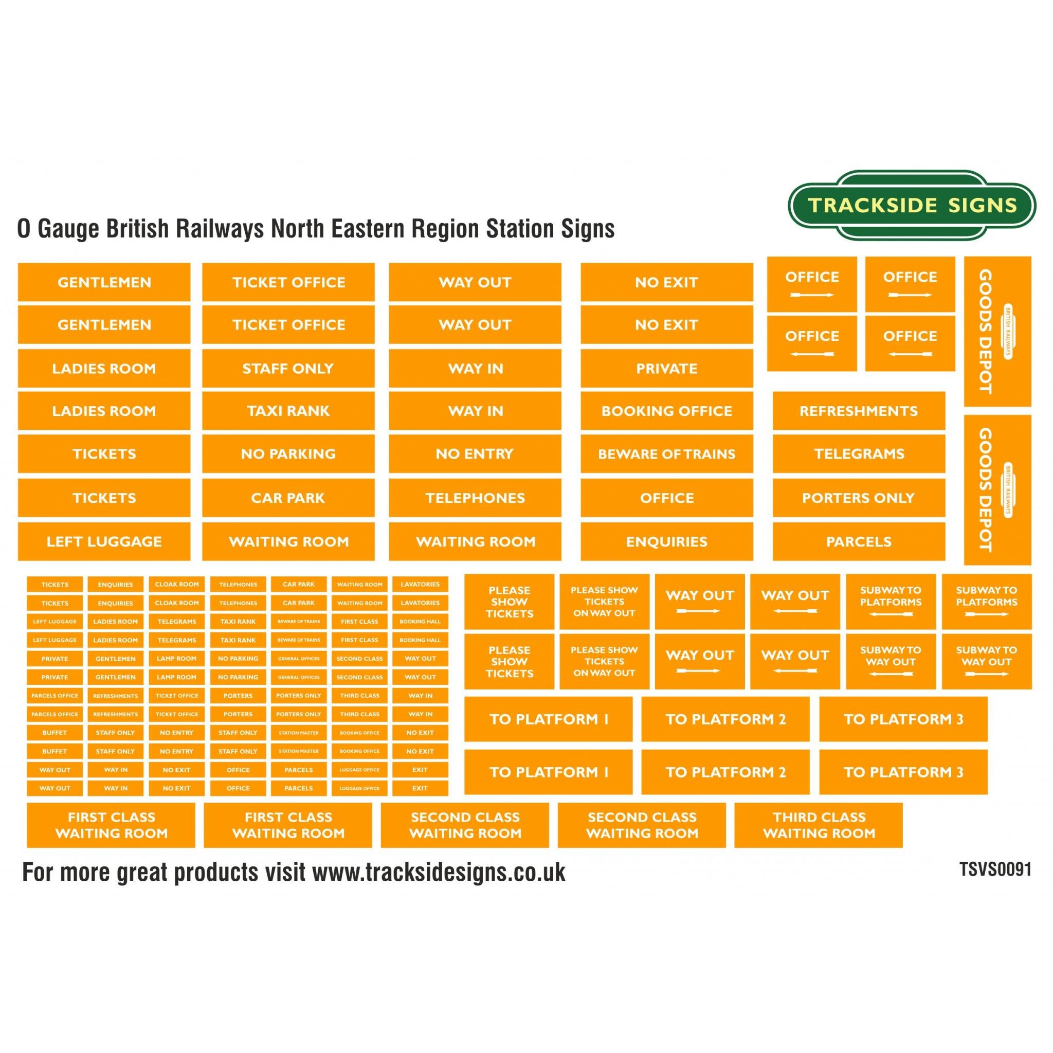 Trackside Signs TSVS0091 British Railways North Eastern – Rails