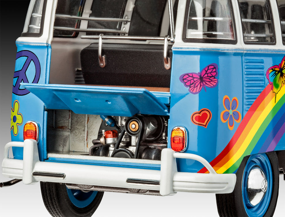 Revell Volkswagen T1 Samba Bus Flower Power (1:24 Scale) Model Kit ...