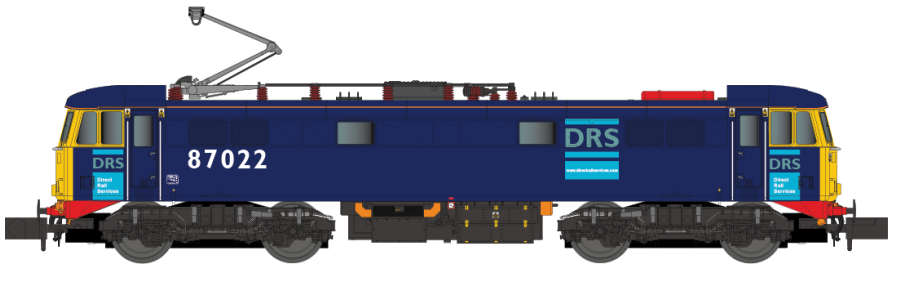 Dapol 2D-087-004 Class 87 87022 DRS Electric Locomotive – Rails