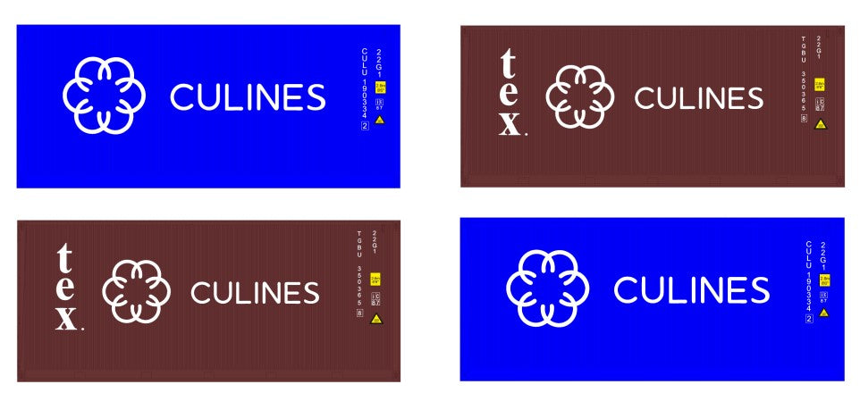 Dapol 20ft Container Culines Culu/ Tgbu 4 Pack Weathered – Rails of ...