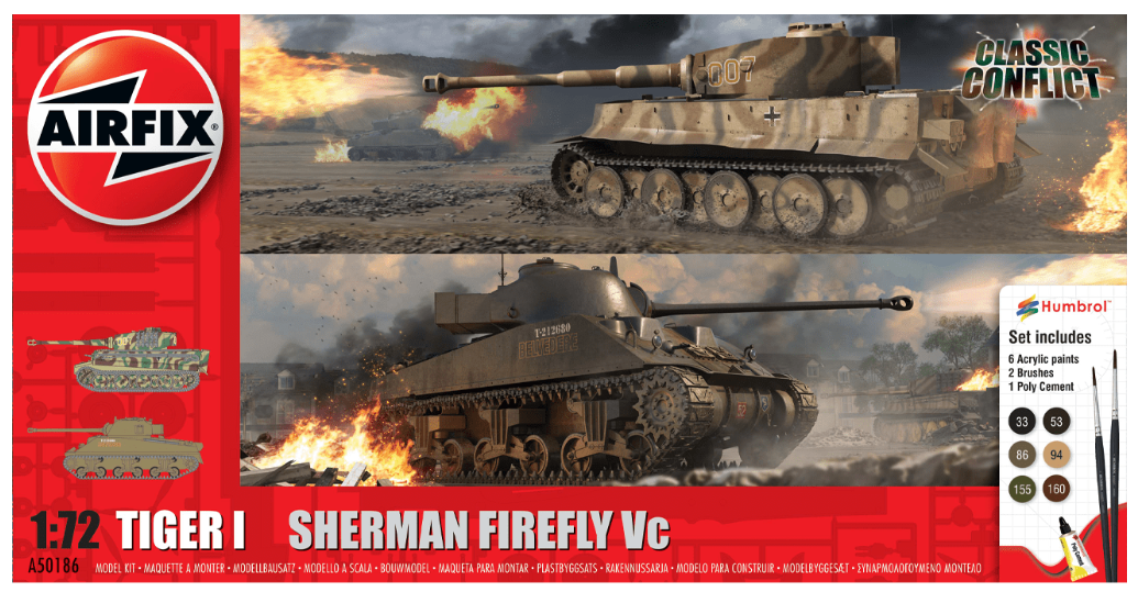 Classic Conflict Tiger 1 vs Sherman Firefly Model Kit – Rails of Sheffield