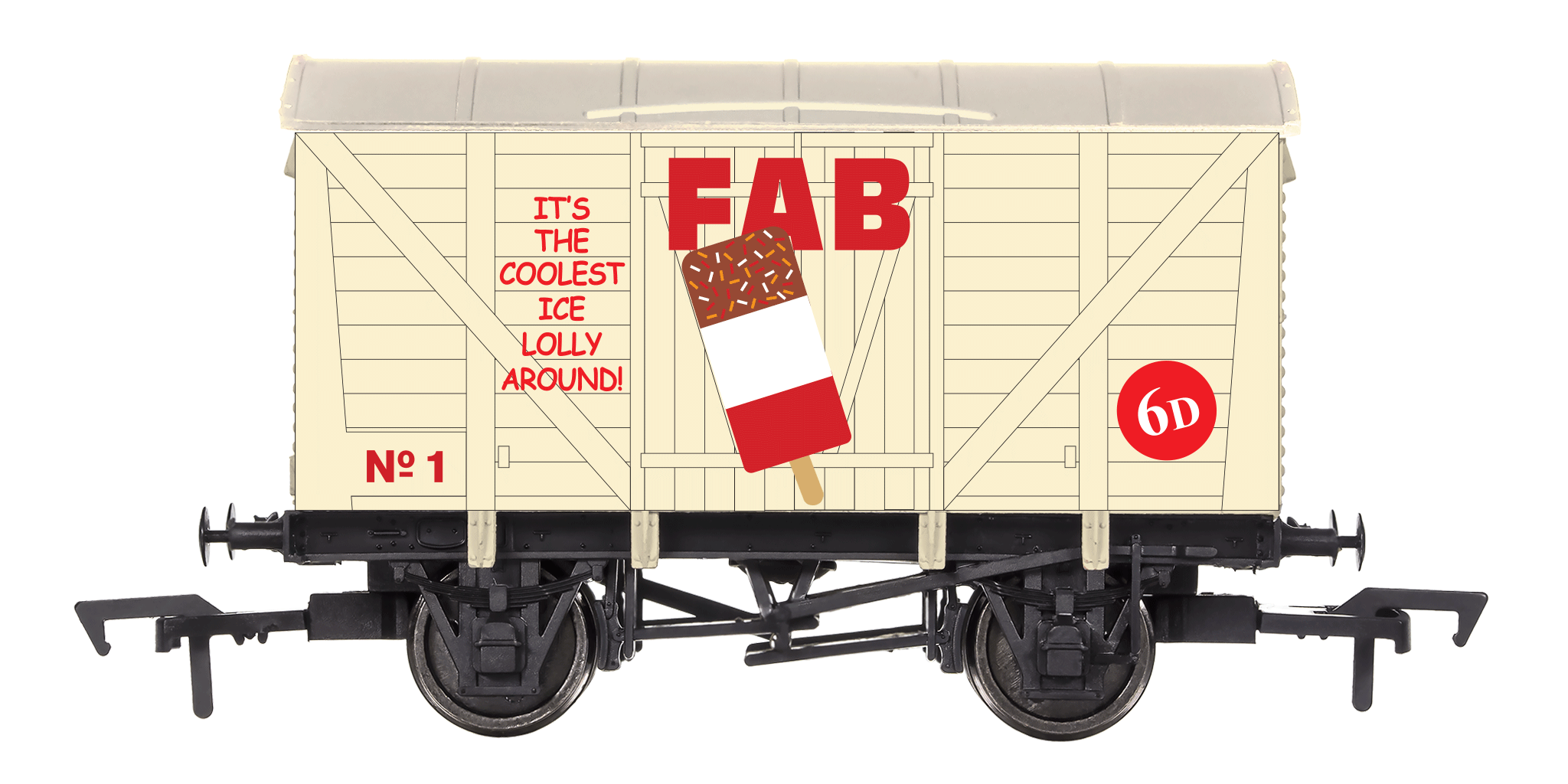 Dapol Ventilated Van Fab Lolly No1 - Weathered – Rails of Sheffield