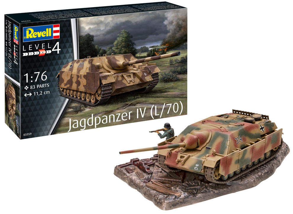 Revell 03359 Jagdpanzer IV (L/70) Model Kit – Rails