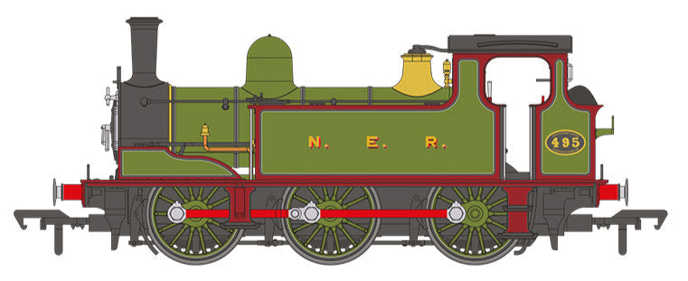 Bachmann 31-065 NER E (J71) 495 NER Lined Green & Maroon – Rails