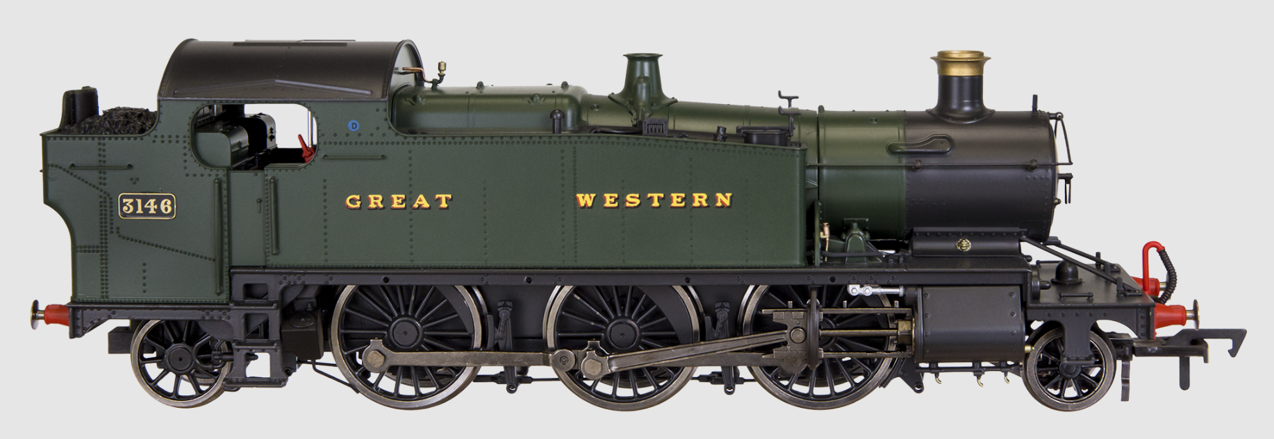 Dapol Large Prairie 3146 GWR Green Great Western Steam Locomotive ...