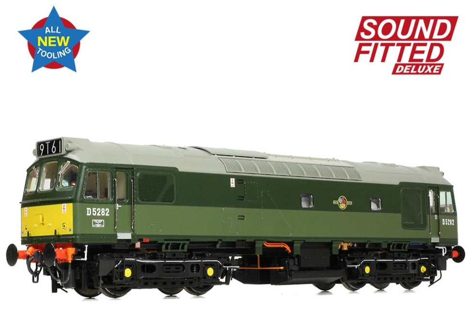 Bachmann Class 25/2 D5282 in BR Two Tone Green livery with Small Yellow ...