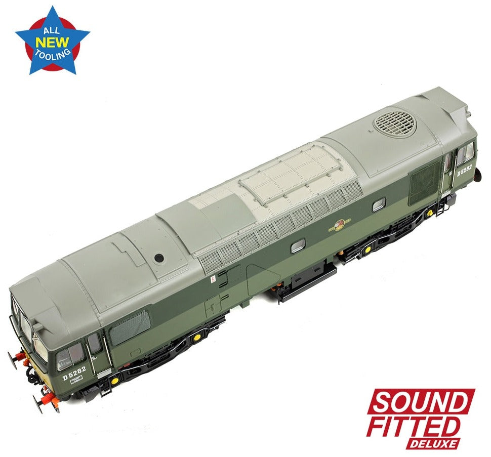 Bachmann Class 25/2 D5282 in BR Two Tone Green livery with Small Yellow ...