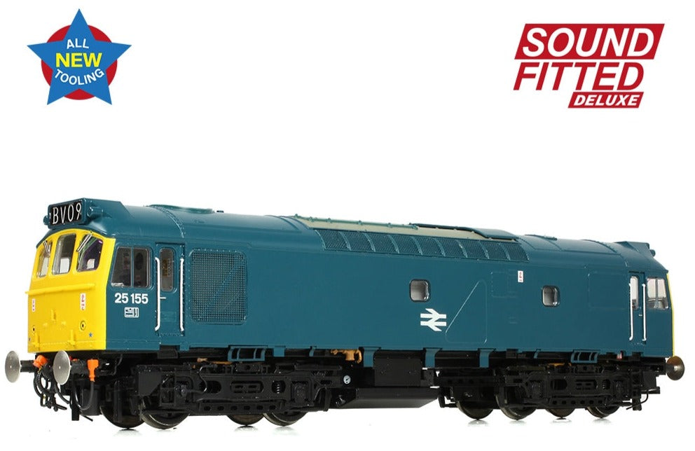 Bachmann Class 25/2 25155 BR Blue Diesel Locomotive - DCC Sound Deluxe ...