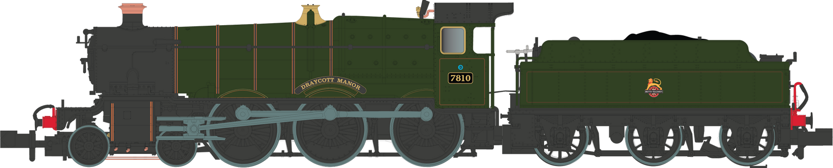 Dapol 2S-001-009D 4-6-0 Draycott Manor 7810 Lined BR Green – Rails