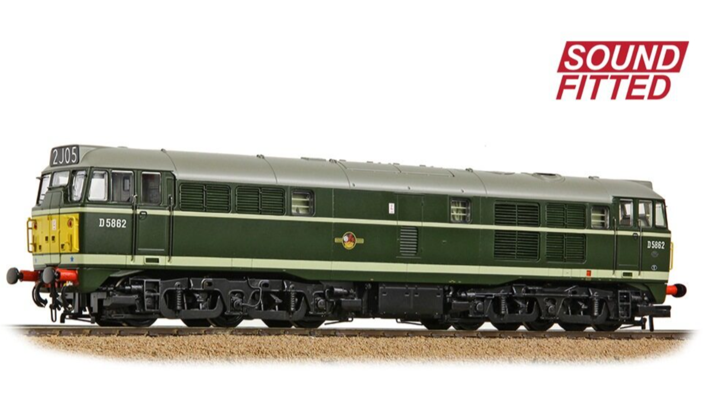 Bachmann 35-802ASF Class 30 D5862 BR Green (Small Yellow – Rails