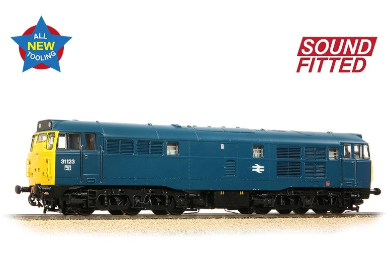 Bachmann Class 31/1 31123 BR Blue Diesel Locomotive - DCC Sound – Rails ...