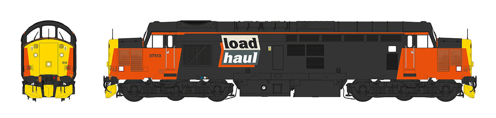 Heljan 3765 Class 37/5 Loadhaul 37513 Diesel Locomotive – Rails