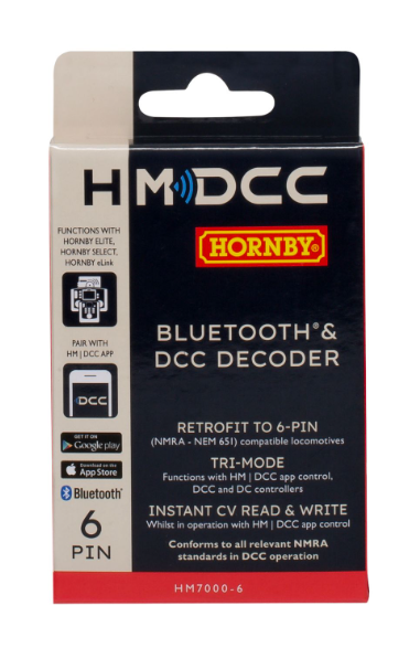 Hornby R7321 HM7000-6: Bluetooth® & DCC Decoder (6-pin) – Rails of ...