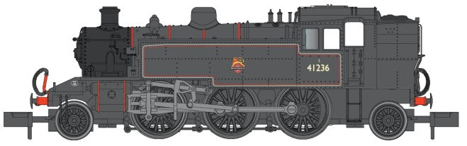 Dapol 2S-015-008 Ivatt 2-6-2T 41236 BR Early Crest Lined – Rails