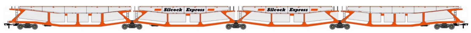 Revolution Trains Quad set Cartic-4 car carrier - Silcock Express ...