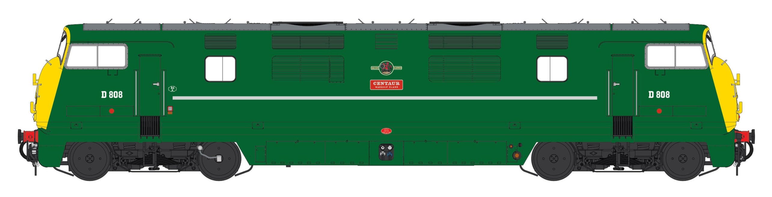 Heljan Class 42 'Warship' V1 BR Green FYE 'Centaur' No.D808 Diesel ...