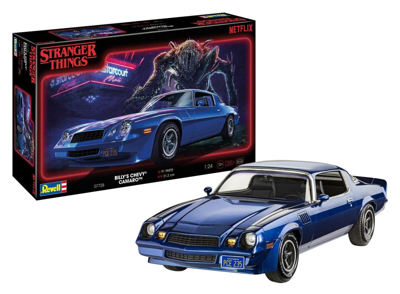 Revell 7728 Chevy Camaro Z/28: Stranger Things Model Kit – Rails