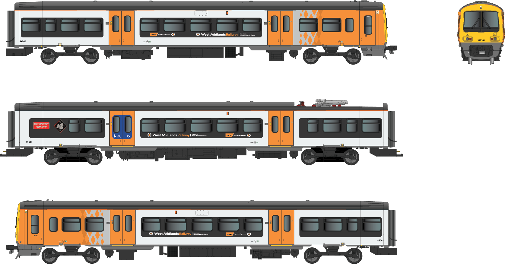 Dapol 4D-323-005S Class 323 323241 West Midlands Trains 3 Car – Rails