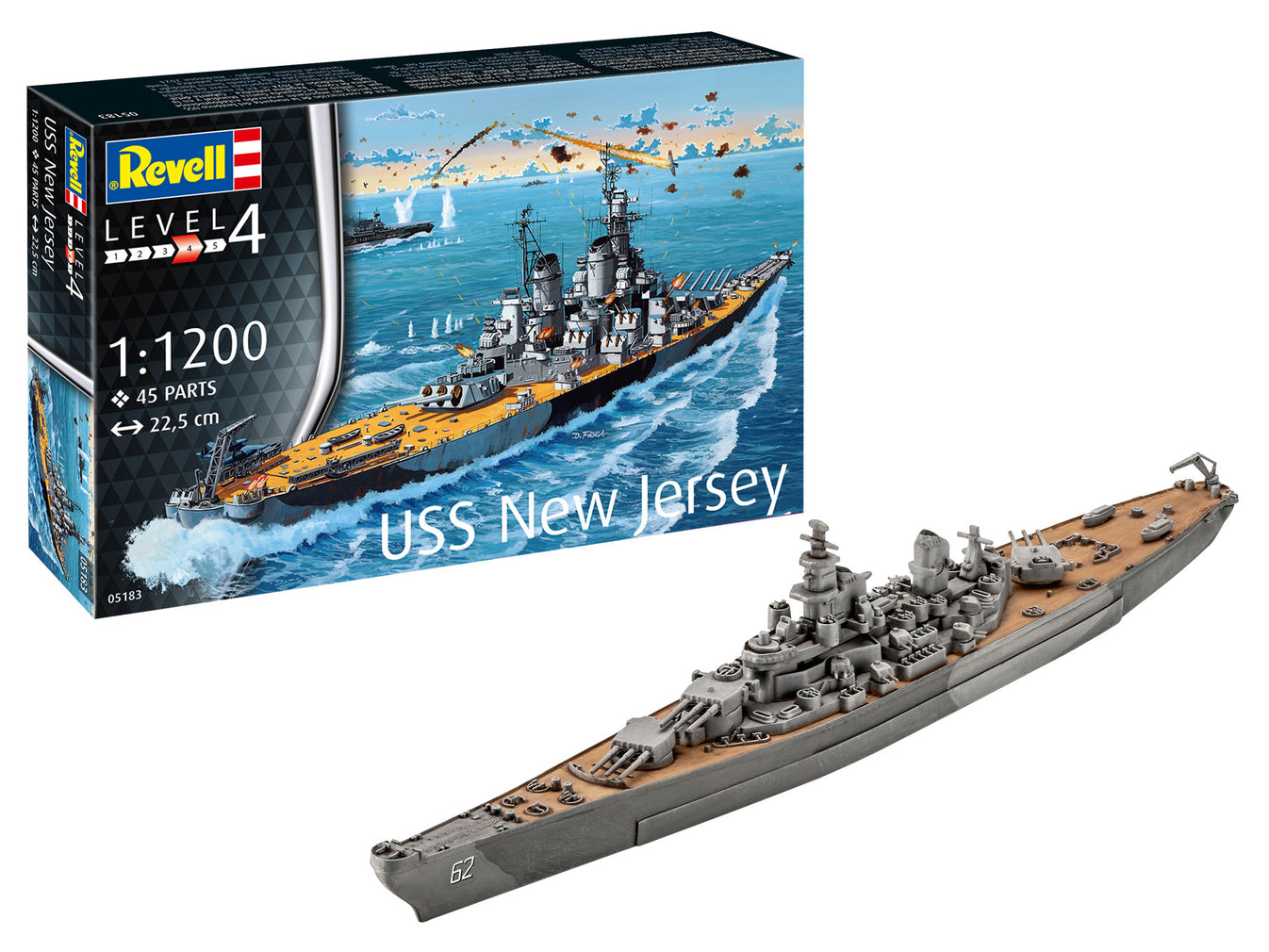 Revell 05183 Battleship USS New Jersey Model Kit – Rails