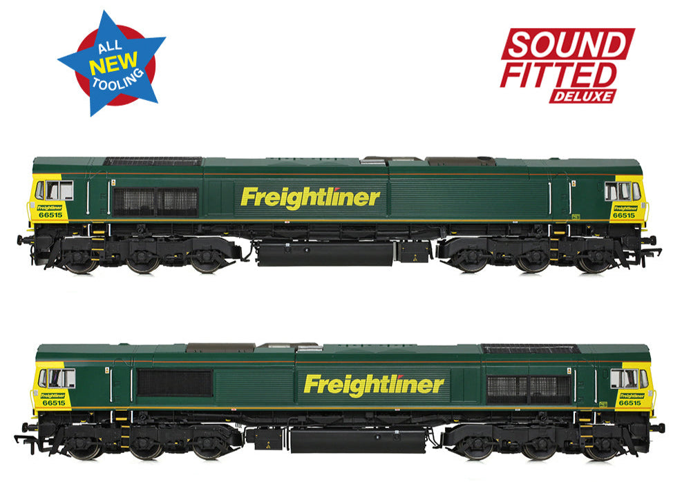 Bachmann Class 66/5 66515 Freightliner Green Diesel Locomotive - Deluxe ...