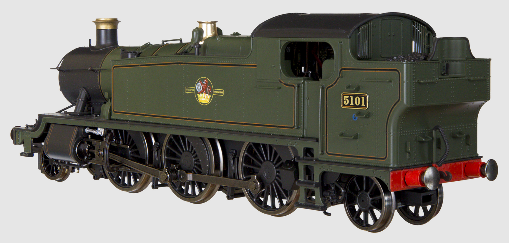 Dapol Large Prairie 5101 Lined BR Green Late Crest Steam Locomotive ...