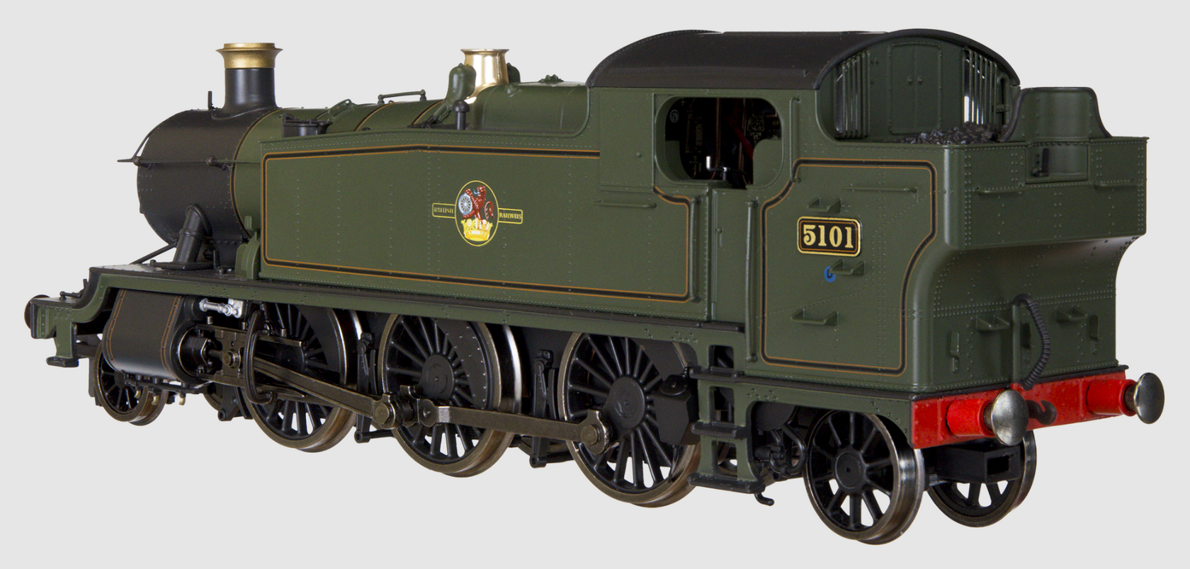 Dapol Large Prairie 5101 Lined BR Green Late Crest Steam Locomotive ...