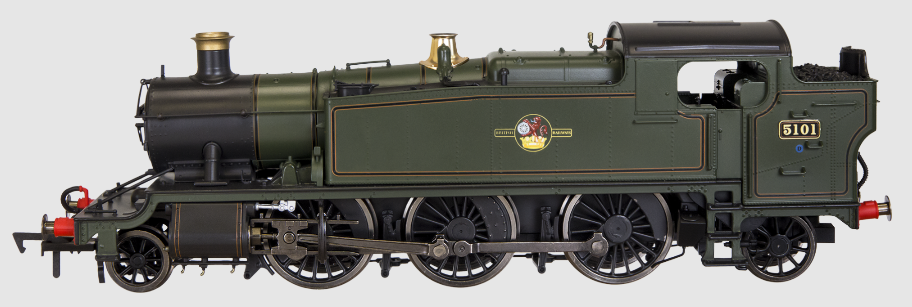 Dapol Large Prairie 5101 Lined BR Green Late Crest Steam Locomotive ...