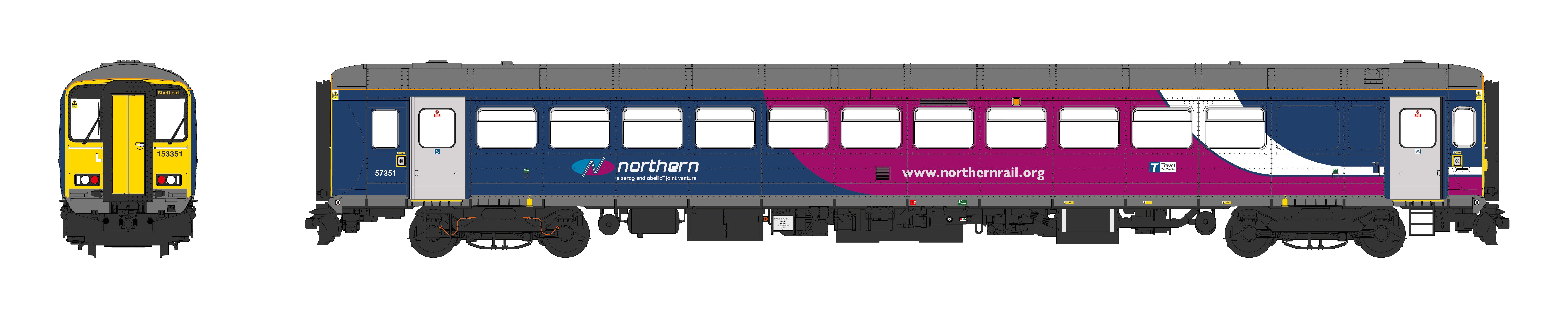 Heljan Class 153 Northern ‘Swoosh’ 153351 Diesel Locomotive - DCC Sound ...