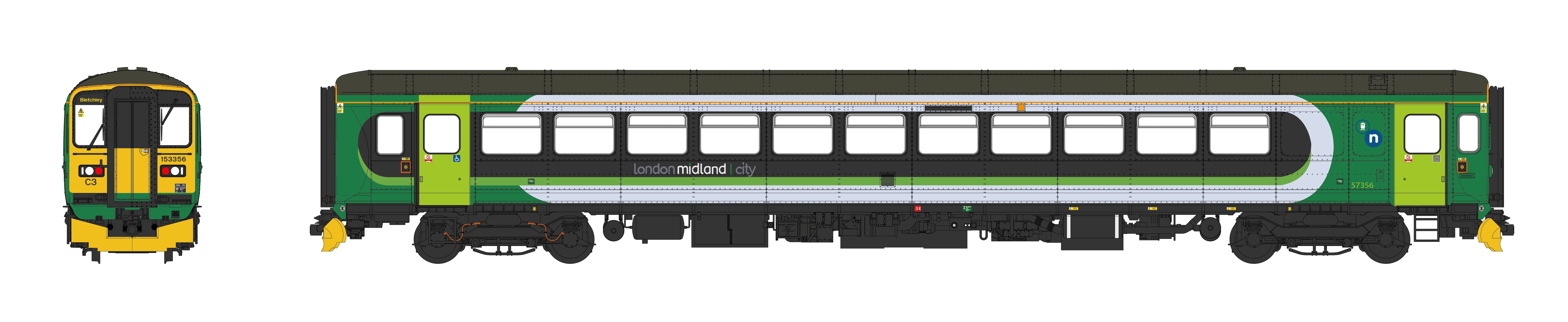 Heljan Class 153 London Midland City 153356 Diesel Locomotive – Rails ...