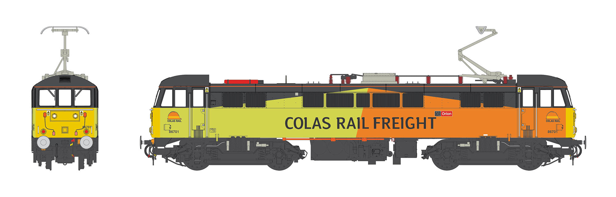 Heljan 8635 Class 86/2 86701 'Orion' Colas – Rails