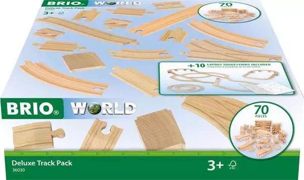 Brio 36030 BRIO World Railway Tracks Deluxe Track Pack – Rails
