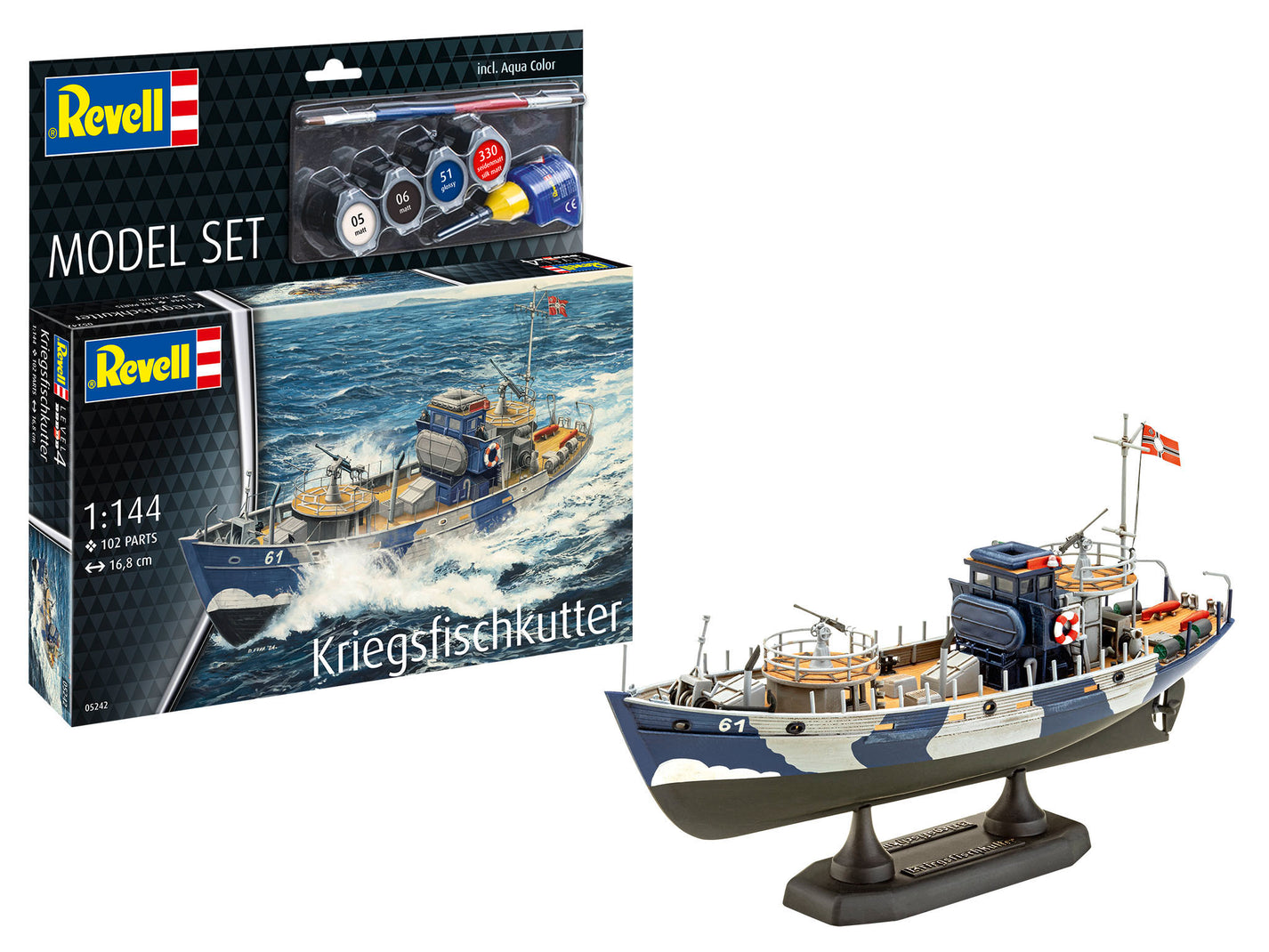 Revell 65242 Model Set KFK (Kriegsfischkutter) Model Kit – Rails