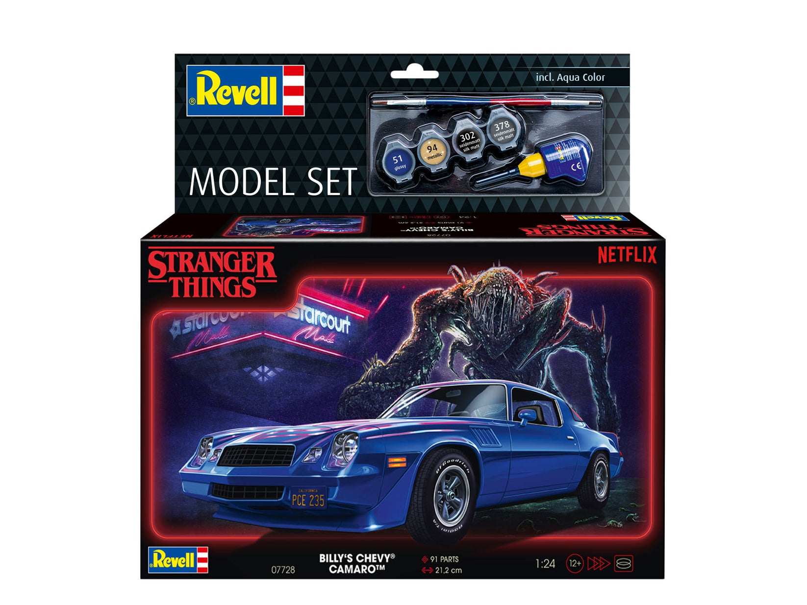 Revell 67728 Model Set Chevy Camaro Z/28: Stranger Things – Rails