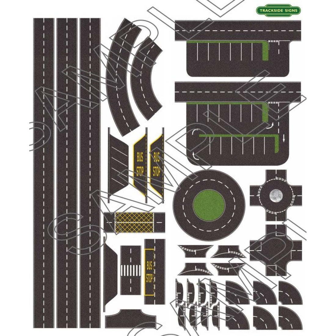 Trackside Signs TSR0008 Road Layout Sheet - N Gauge - 40mm – Rails