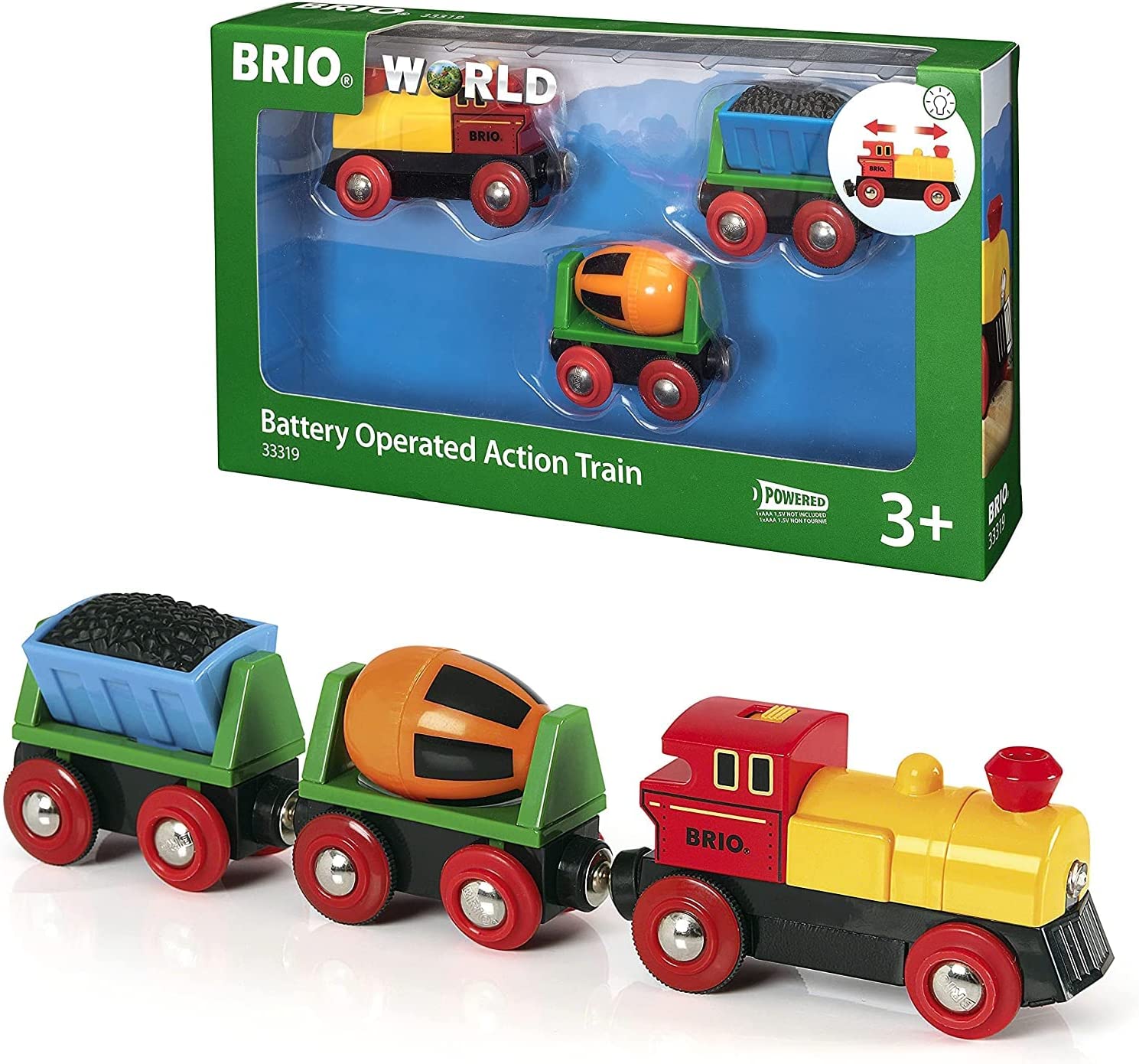 Brio 33319 BRIO World - Battery Operated Action Train – Rails